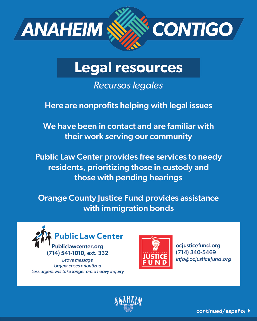 Anaheim Contigo rolled out to help those impacted by ICE raids