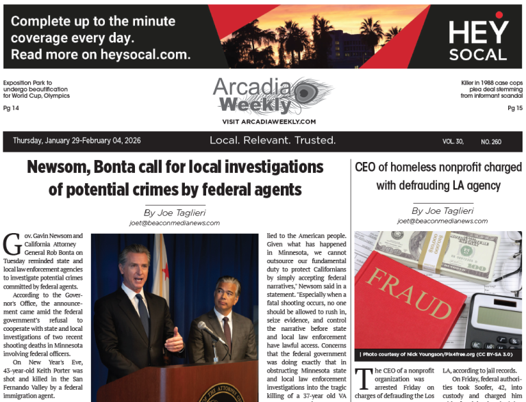 Arcadia Weekly_1/29/2026 - Hey SoCal. Change is our intention.