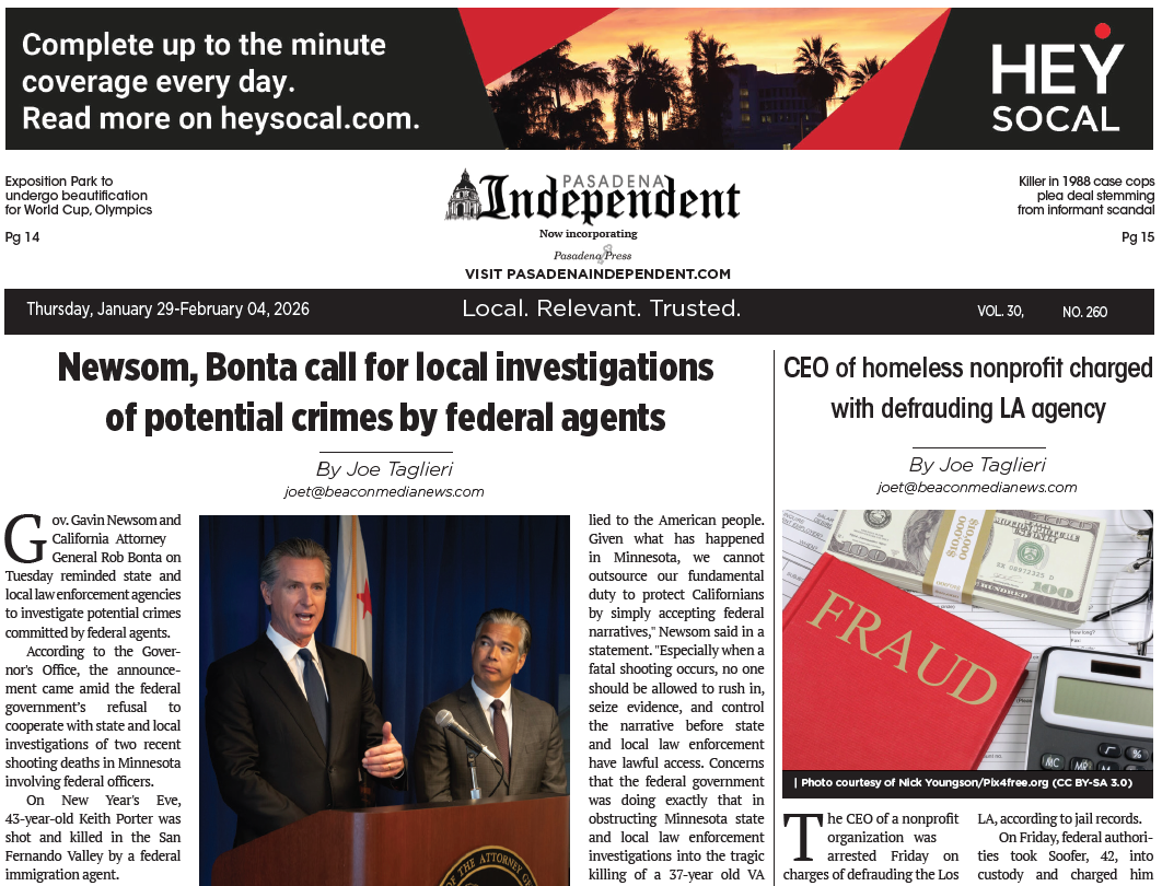 Pasadena Independent_1/29/2026 - Hey SoCal. Change is our intention.