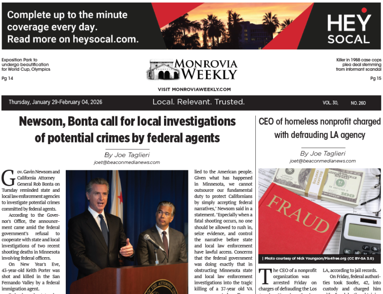 Monrovia Weekly_1/29/2026 - Hey SoCal. Change is our intention.