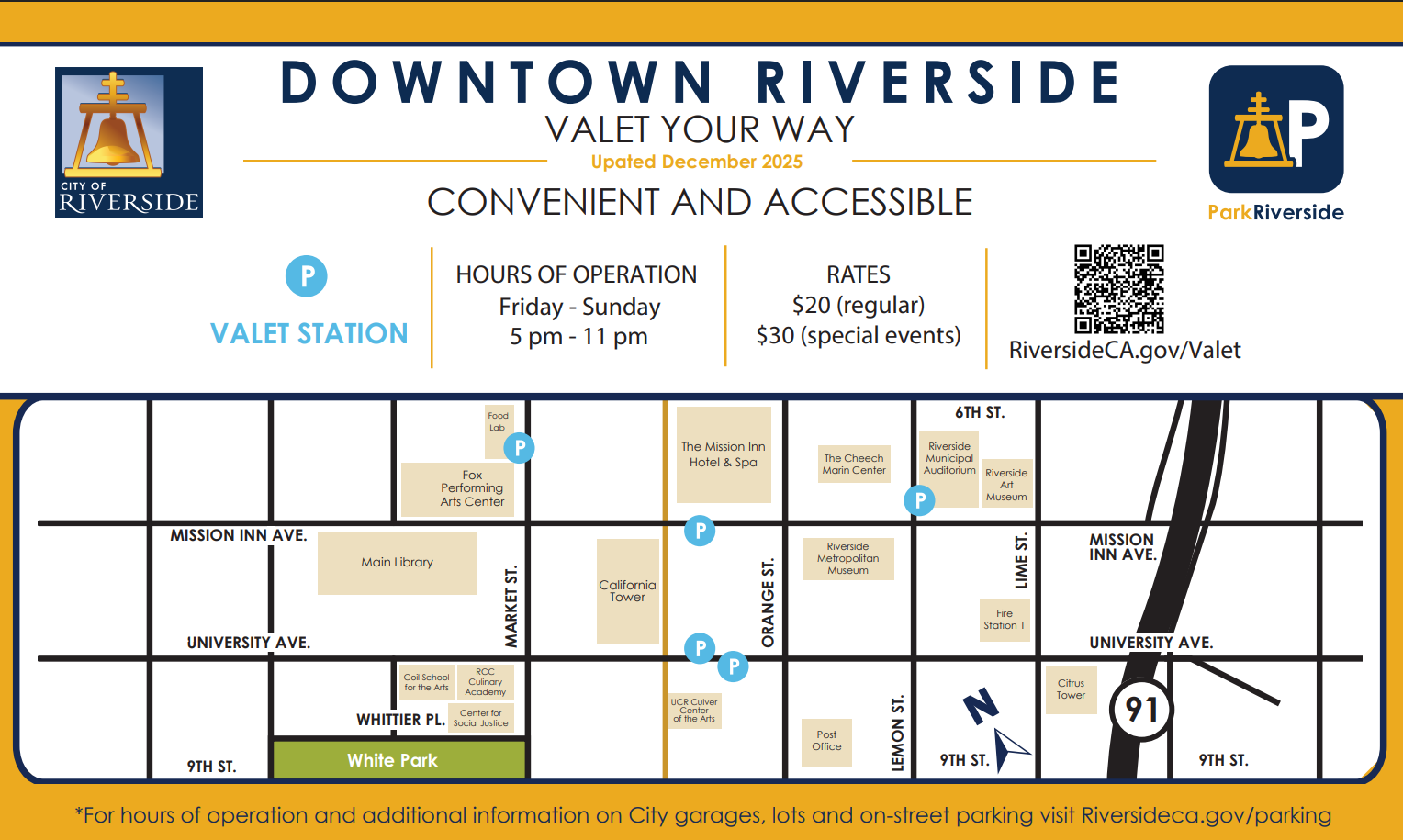Riverside to launch new downtown valet program