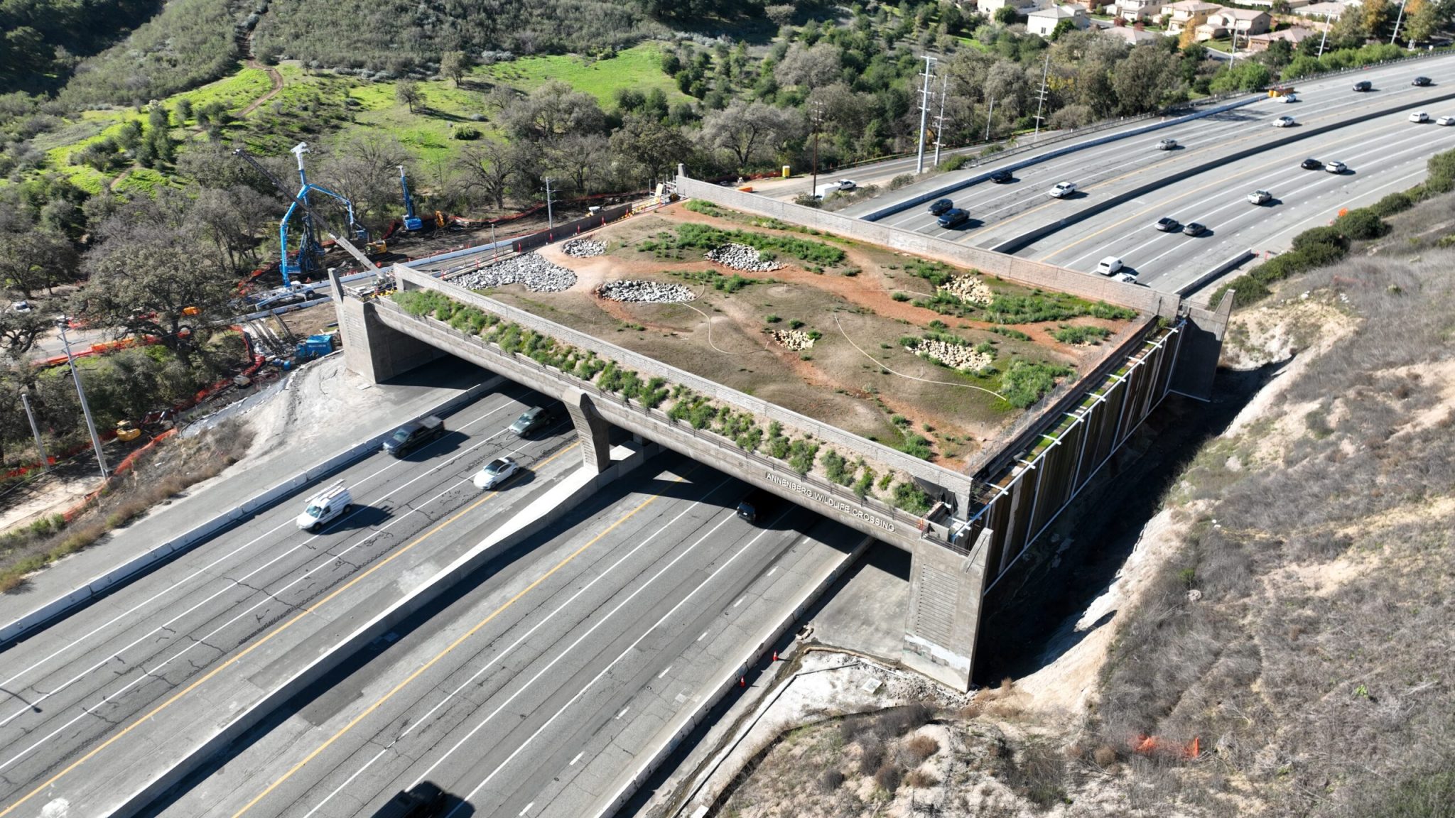 Completion nears for 101 Freeway wildlife crossing